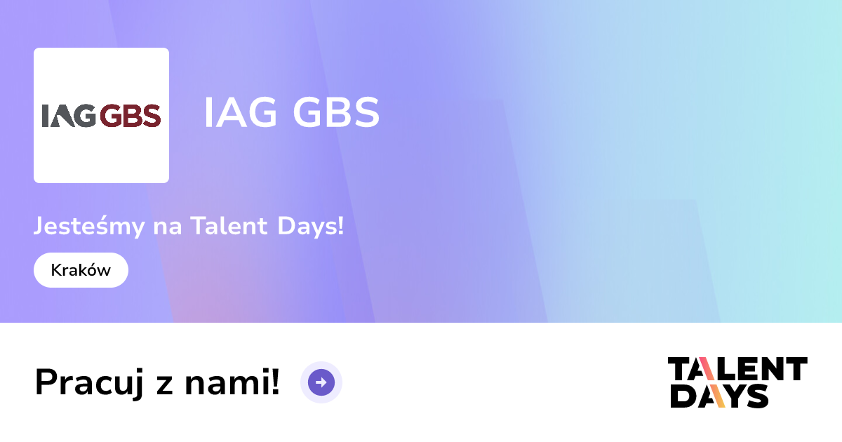 IAG GBS - Praca, Praktyki, Targi pracy | Talentdays.pl